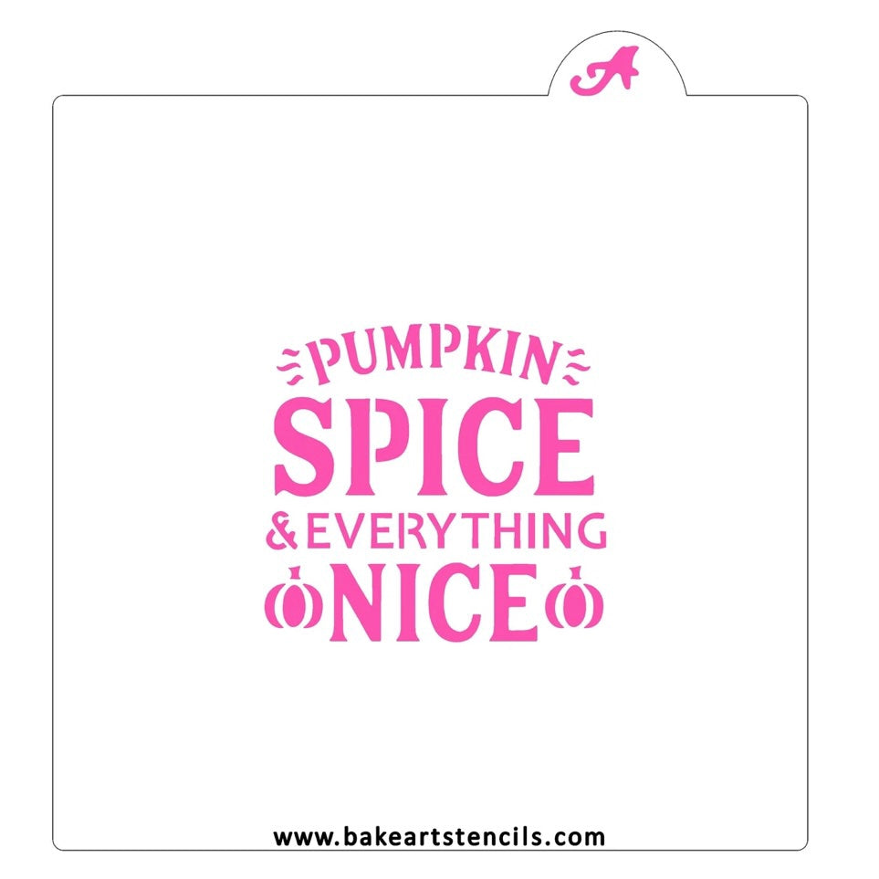 Pumpkin Spice Wording Stencil – Busy Bakers Supplies